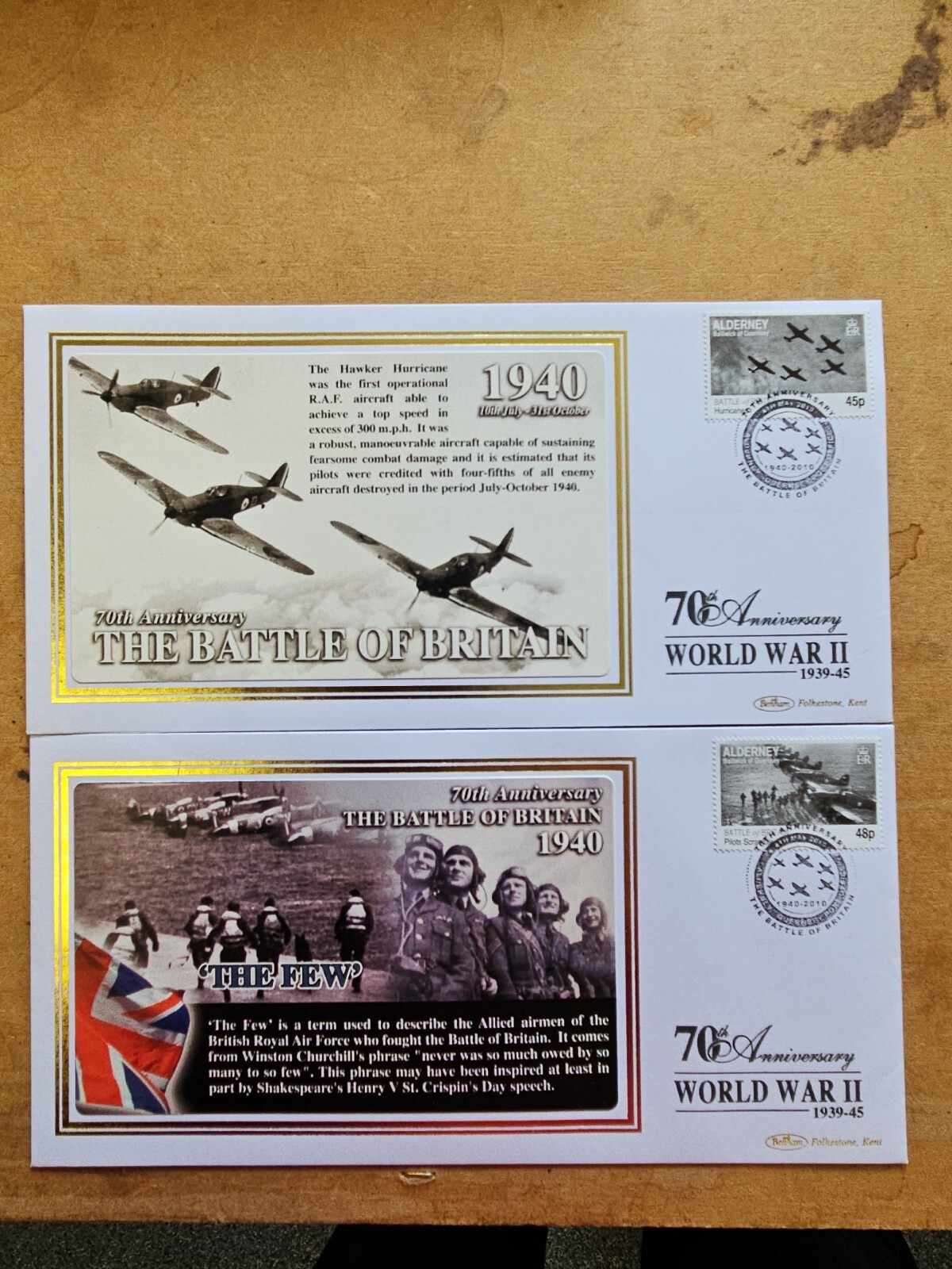 Benham First Day Covers 70th Anniversary The Battle of Britain ...