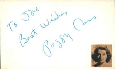 Peggy Cass d. 1999 Actress Auntie Mame Signed 3" x 5" Index Card | eBay