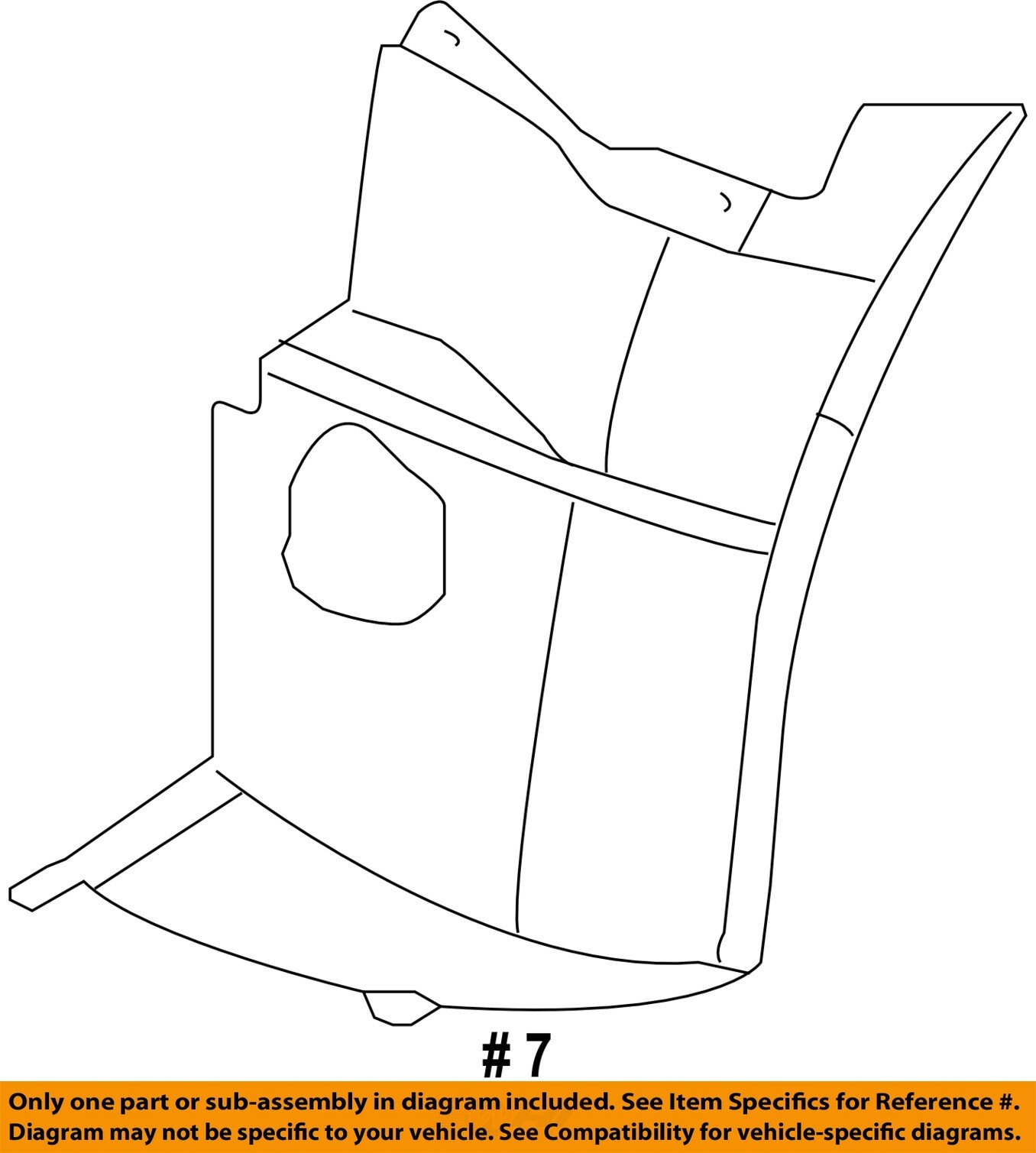 2005-2013 CORVETTE PASSENGER FRONT WHEEL SPLASH SHIELD WHEEL LINER FRT ...