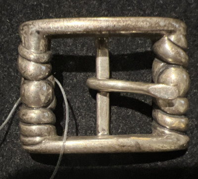 Vintage Steling Silver Medium Column Barry Kieselstein Cord Belt Buckle ...