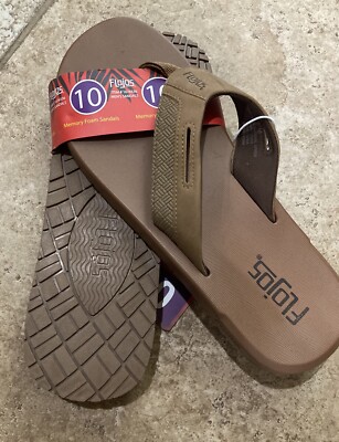 New! Flojos Men's boys Size 10 FlipFlop Sandals thong slide Tan | eBay