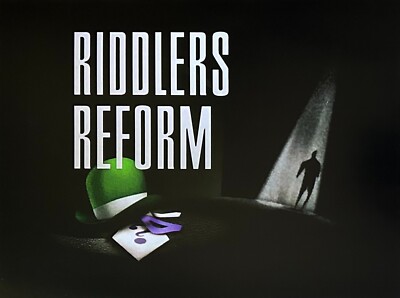 RIDDLER'S REFORM art print TITLE CARD Batman The Animated Series BTAS ...