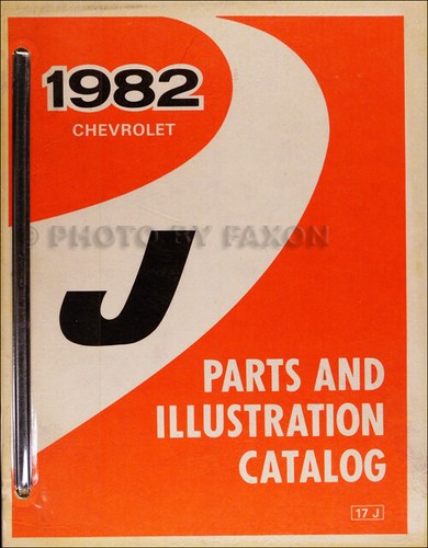 1982 Chevy Cavalier Parts Book Chevrolet Illustrated Master Part ...