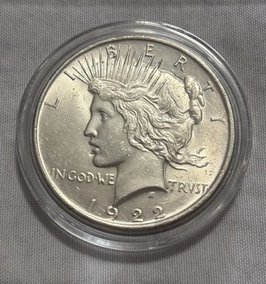 1922 Peace USA $1 Silver Coin, Circulated, Ungraded #225 Pretty Nice ...