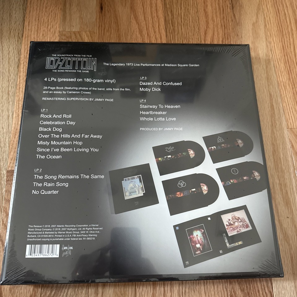 Led Zeppelin The Song Remains The Same (Deluxe 4 LP Box Set) | eBay UK
