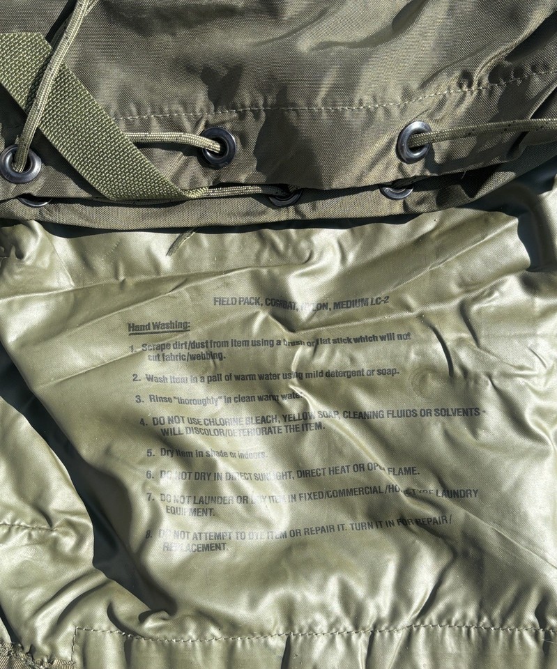 USGI Medium ALICE Rucksack LC-2 Combat Pack Vietnam Cold War Era OD ...