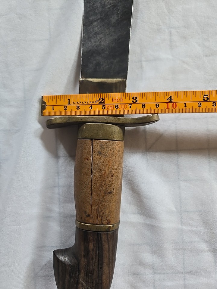 Collectible Vintage Rare Forged Short Sword/Machete Brass And Wood ...