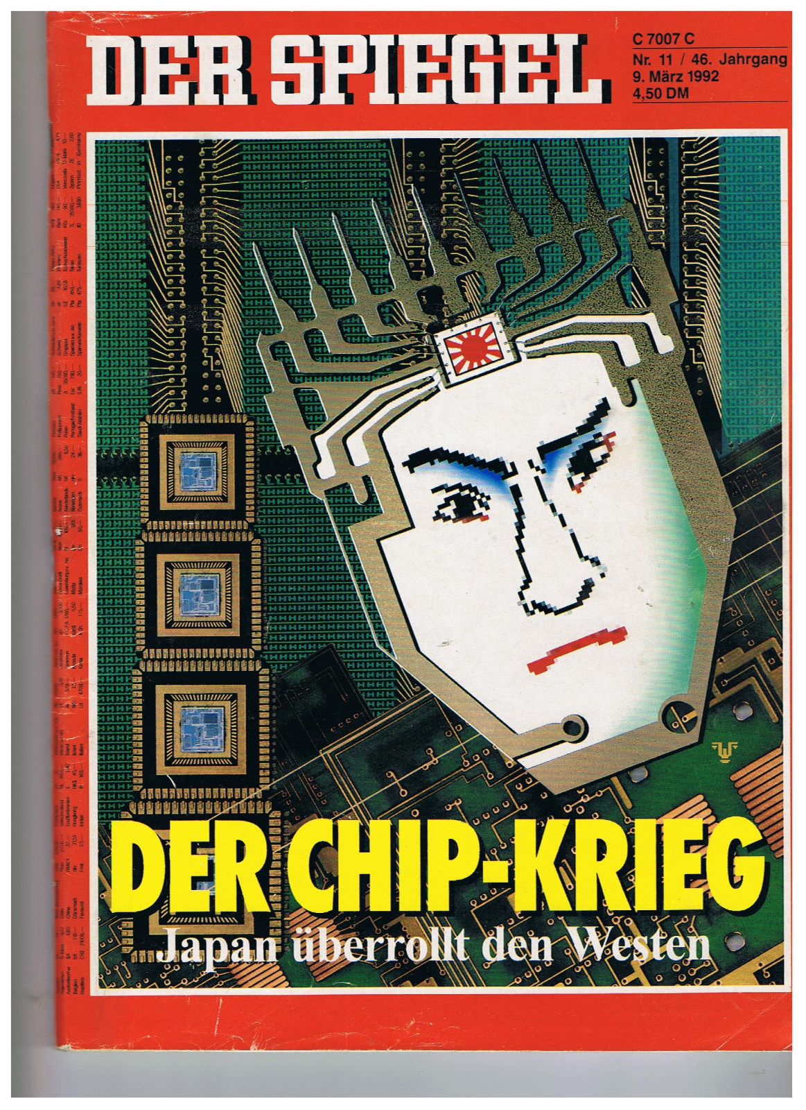 Der Spiegel - Nr.11 vom 9.03.1992 - Der Chip- Krieg - Japan überrollt ...