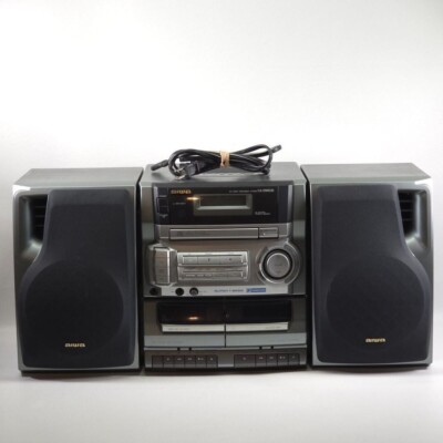 AIWA CD Player Dual Cassette AM/FM Boombox CA-DW635 Detachable Speakers VTG 1999 | eBay
