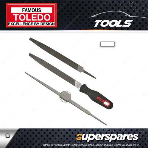 Toledo 200mm Length Warding File with Handle - Second Cut Carded Pack ...