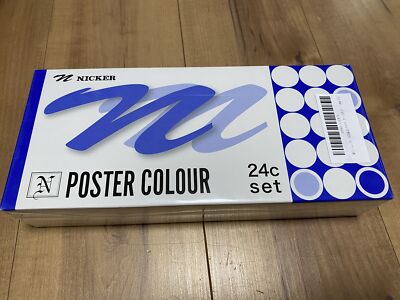 Nicker watercolor paint poster color 24 color set 20ml (No. 6) Free ...