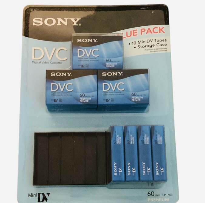 SONY Mini DV Digital Video Lot Of 10 Cassette Tapes DVC 60 min Premium ...