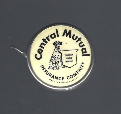 VINTAGE CENTRAL MUTUAL INSURANCE CO. DALMATIAN DOG TAPE MEASURE - W ...