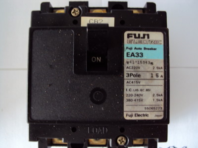 Fuji Electric Auto Breaker EA33 AC220V 2.5kA 3 Pole 15A AC415V MR | eBay