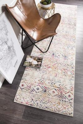 New Rug Culture Ismail Polypropylene Multi Grey Rustic Runner Rugs ...