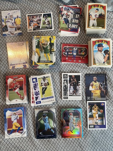 Bulk Sports Card Lot 600+ Football Baseball Basketball. Sets, See ...