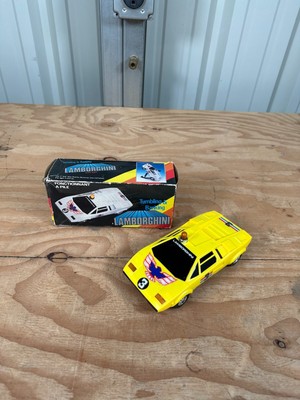 Vintage Lamborghini Countach Toy Car Tumbling Coin Bank 1980s Yellow in ...