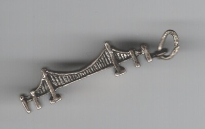 Vintage sterling silver GOLDEN GATE BRIDGE charm 3-D SAN FRANCISCO USA ...