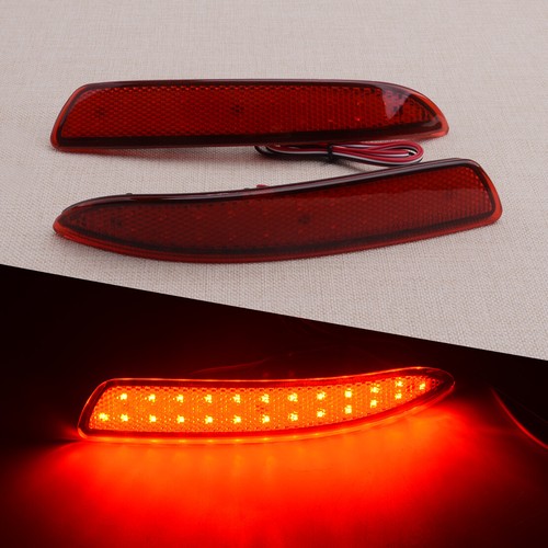Red LED Rear Bumper Reflector Brake Lights Set Fits For X5 E70 X6 E71 ...