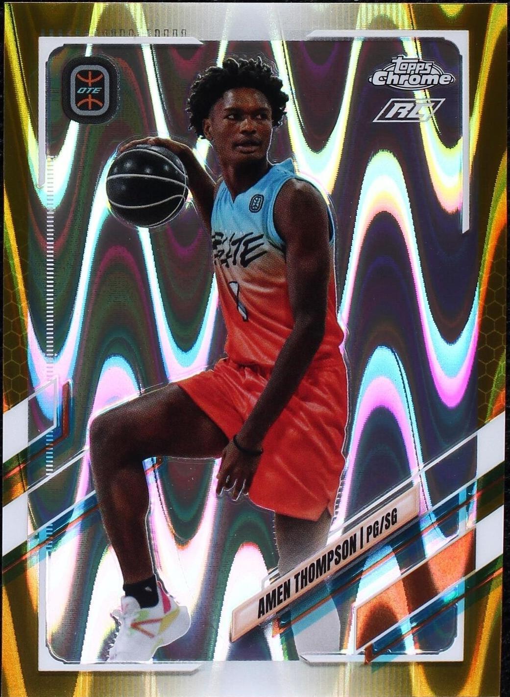 2021-22 Topps Chrome OTE Overtime Elite - Amen Thompson #81 Gold ...