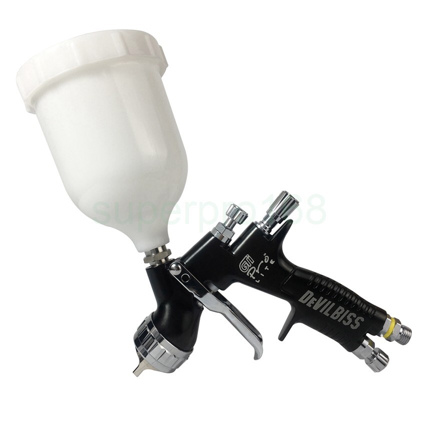 DeVILBISS Gti Pro LITE TE20 1.3 mm 600 ml Cup Paint Gun Gravity Spray ...