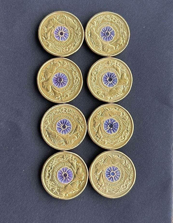 2024 $2 Australian Coin – War Animals Remembrance Purple Poppy Coin ...