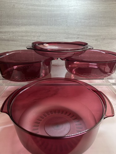 Tupperware Microwave Stack Cooker Steamer Cranberry Red 4 Piece Set ...