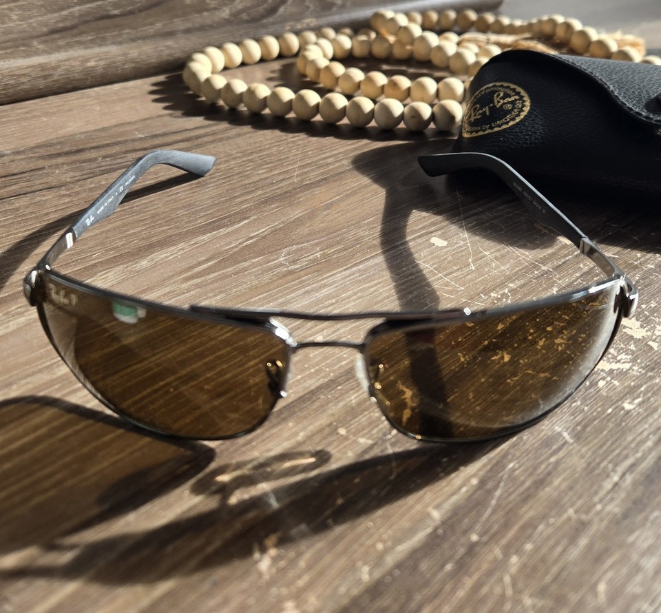 Ray-Ban RB3465 Sunglasses Gunmetal / Brown Polarized | eBay
