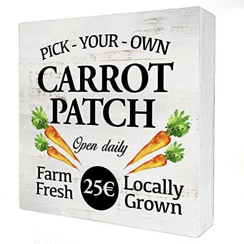 Pick Your Own Carrot Patch Easter Wood Box Sign Home Decor Farmhouse ...