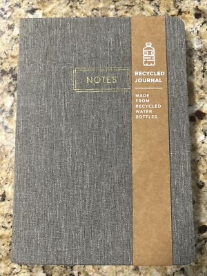 Recycled Journal Eccolo Gray Made From Recycled Water Bottles 8.3” X 5.6” | eBay