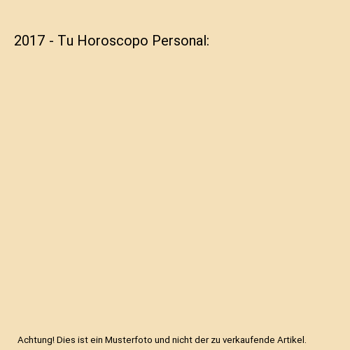 2017 - Tu Horoscopo Personal, Joseph Polansky | eBay.de