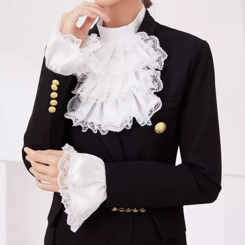 Lolita Ruffle Fake Collar Neck Decorative False Collar Ruffle Cuffs ...