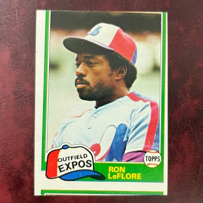 1981 Topps Set RON LEFLORE-RON LEFLORE* MISCUT CARD #710 MONTREAL EXPOS ...