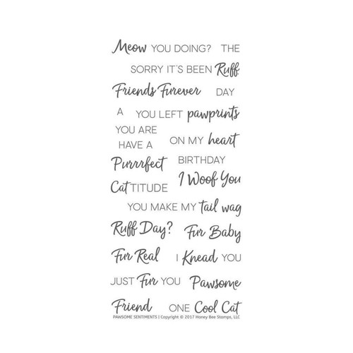 Honey Bee - Pawsome Sentiments - 4x8 Stamp Set 9306004003353 | eBay