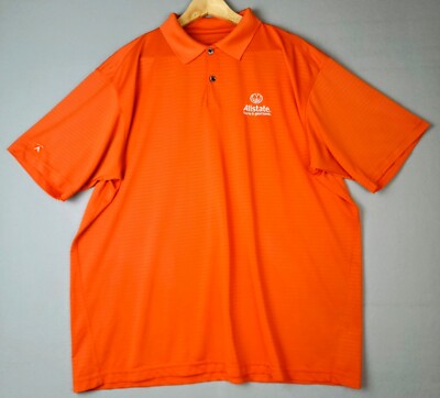 Allstate Insurance Company Antigua Polo Shirt Short Sleeve Orange Size ...