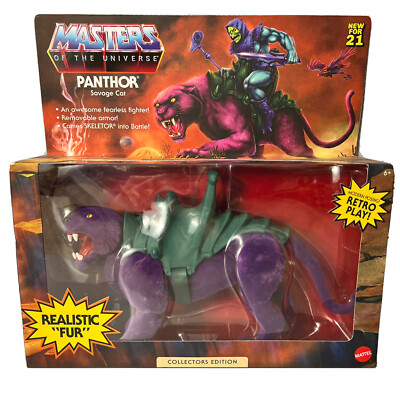 🚨🚨 NEW 2021 MOTU Origins PANTHOR Flocked FUR Masters of the Universe He ...