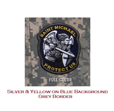 Milspec Monkey MSM Nylon Patch Saint St. Michael Protect Us Modern LE Blue Color | eBay