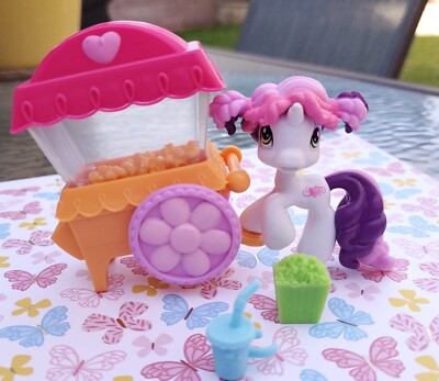 MLP G3.5 Sweetie Belle 2009 Ponyville Popcorn Cart 🍿 Complete Mini ...