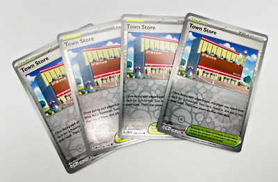 Town Store Reverse Holo 196/197 4x x4 Pokémon Card Obsidian Flames ...