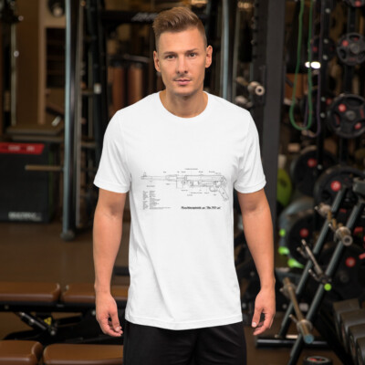 German MP40 Patent Print T-Shirt - WWII Submachine Gun mp40 Men's ...