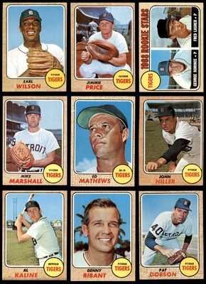 1968 Topps Detroit Tigers Team Set 1968 World Series Champs! 5.5 - EX+ ...