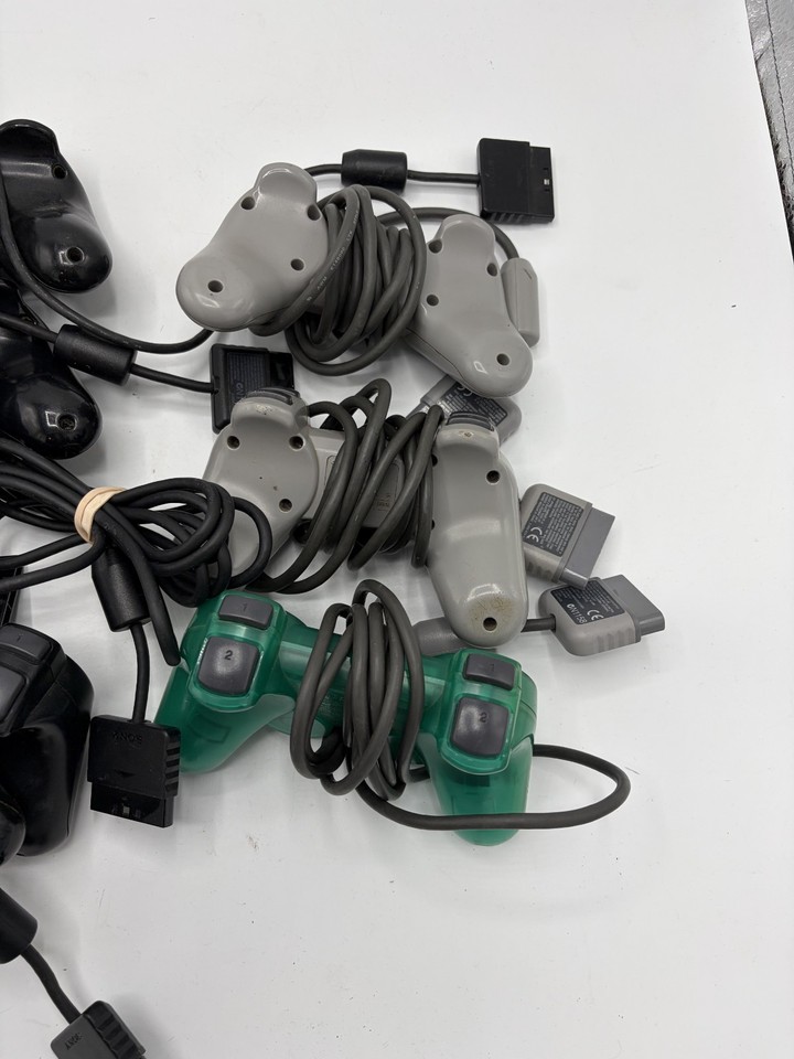Lot of 12 Sony PlayStation 2 & PS1 Controllers - FOR PARTS / REPAIR | eBay