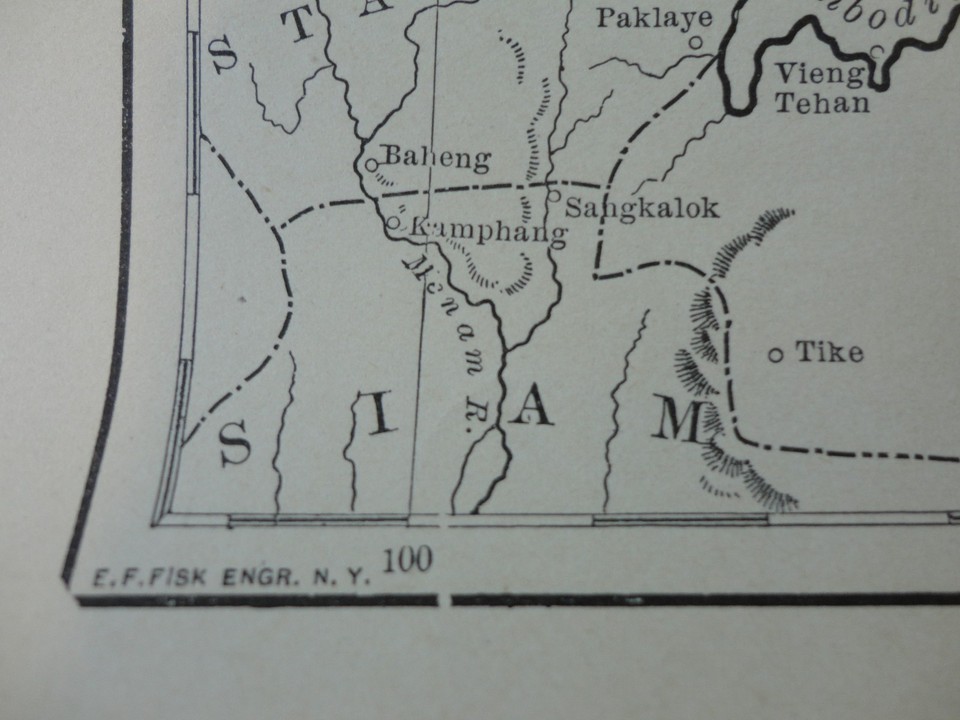 Nice colored map of Asia. Pub. in 1895 in The People's Cyclopedia ...