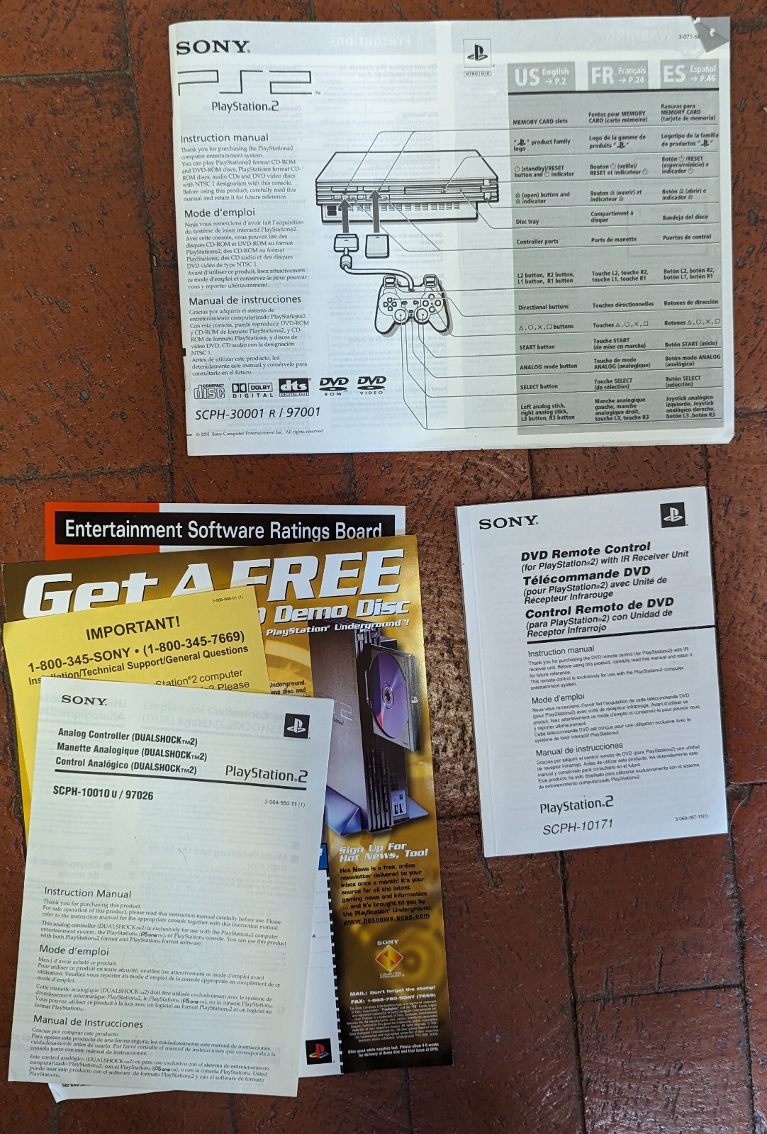 SONY PLAYSTATION 2 COMPLETE PAPERWORK INSTRUCTIONS MANUALS 2002 | eBay
