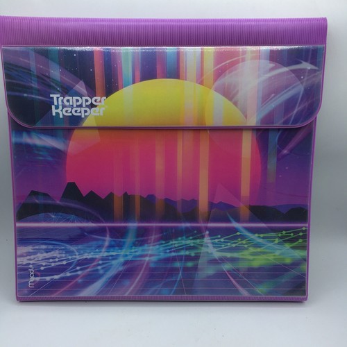 Vintage Trapper Keeper Sunset Purple Binder Retro Portfolio Folder Mead ...