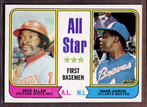 1974 Topps Set-Break #332 All-Star First Basemen/Aaron/Allen NR-MINT ...