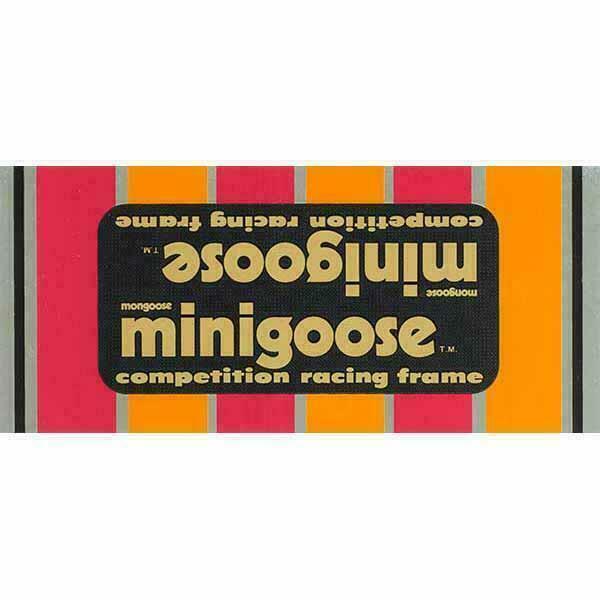 Mongoose - 1981-83 Minigoose Black Down tube decal - Old school bmx | eBay