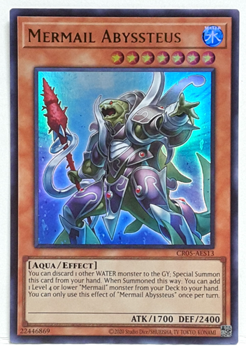 Yugioh Mermail Abyssteus CR05-AES13 Ultra Rara | eBay
