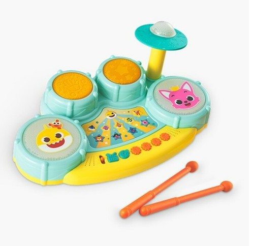 Express] Pinkfong Baby Shark Family Drum Musical Instrument Light Song ...