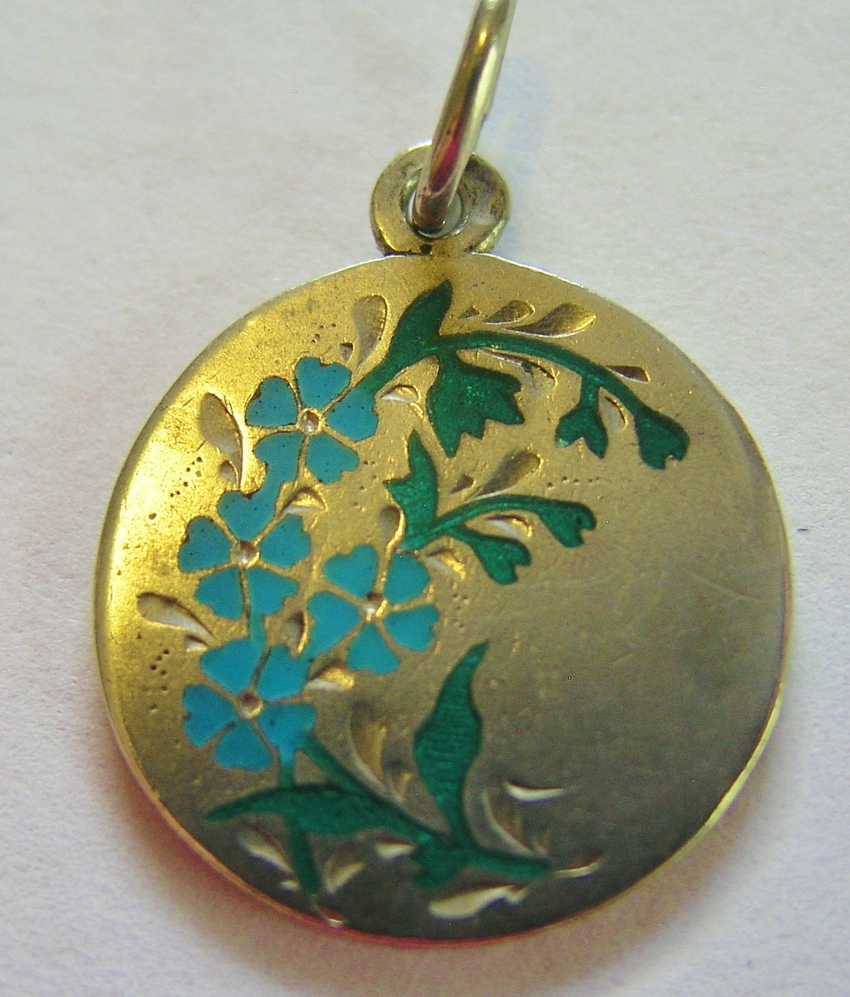 Antique Art Nouveau German 800 Silver Enamel Flower Charm ~ Beautiful ...
